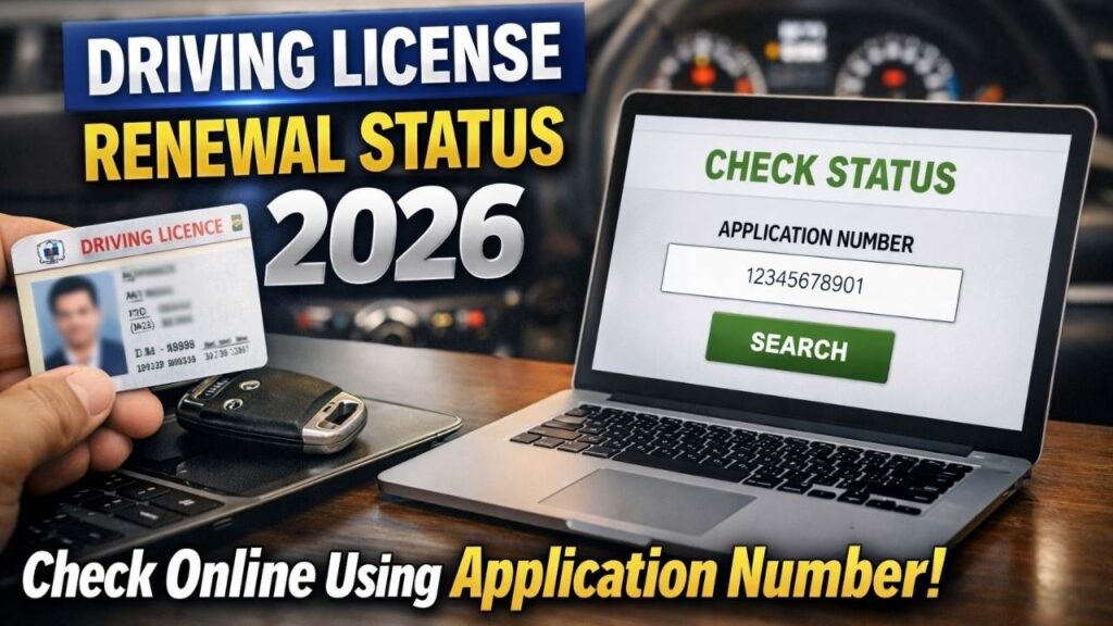 Driving License Renewal Status 2026: Check Online Using Application Number!
